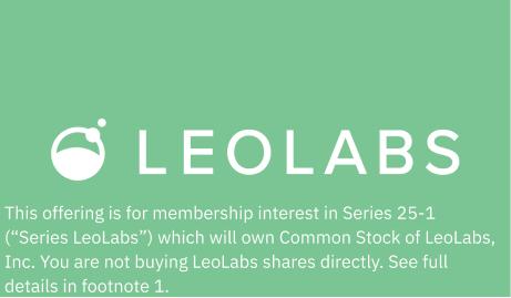 Series LeoLabs (Reg D) | StartEngine