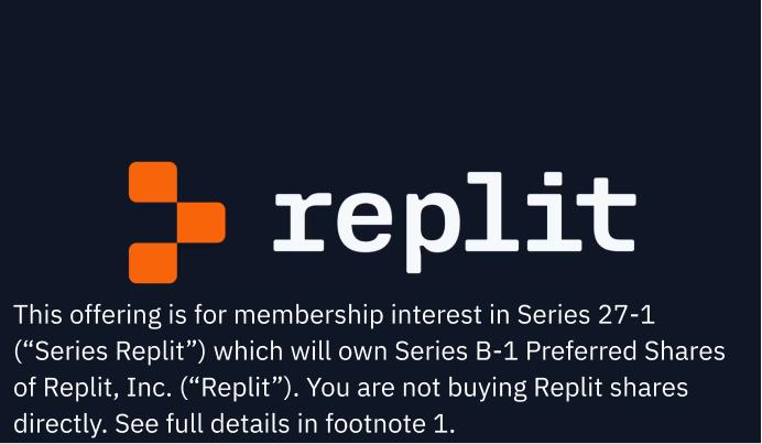 Series Replit AI | StartEngine