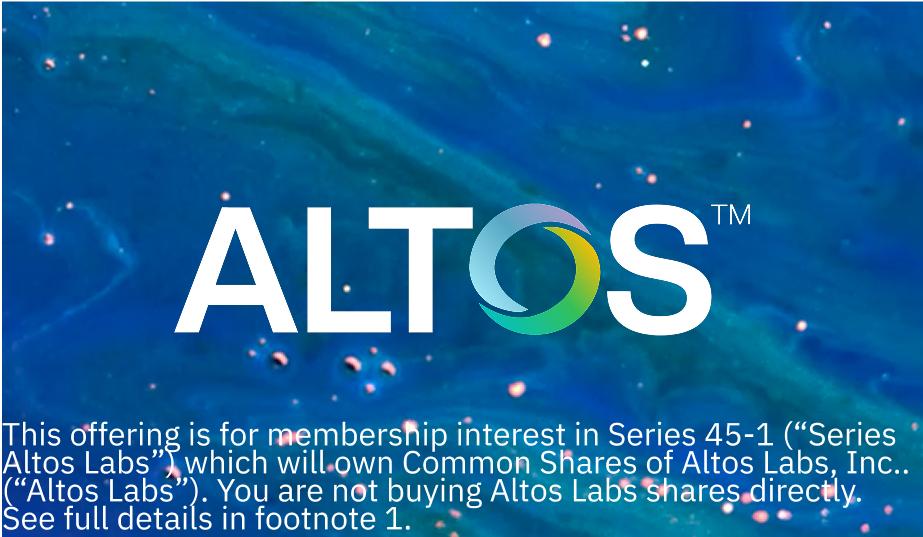 Invest in Series Altos Labs | StartEngine